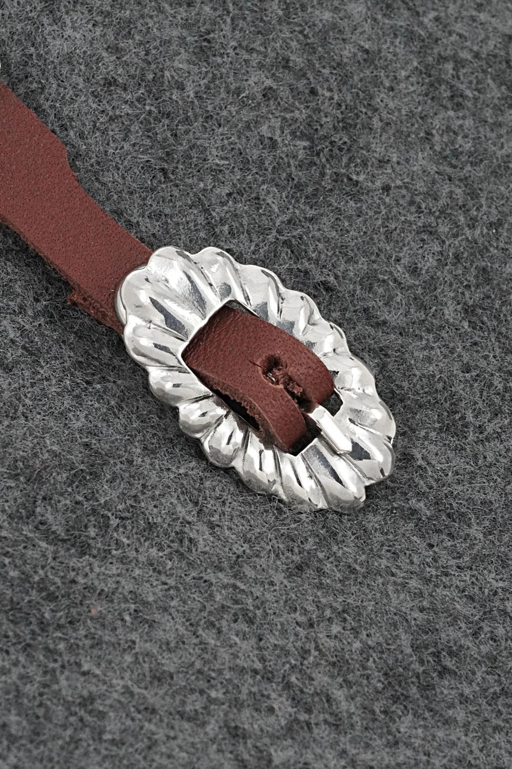 Turquoise, Spiny Oyster, Sterling Silver & Leather Bracelet - Marlene ...