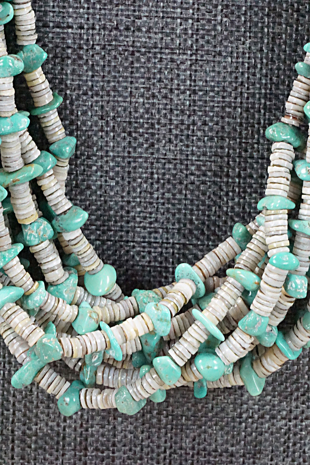 Turquoise, Shell & Sterling Silver Necklace - Ramona Bird – High ...